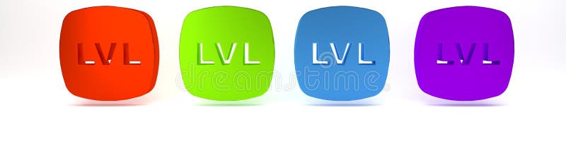 Colorful Level Game Icon Isolated on White Background. Minimalism ...