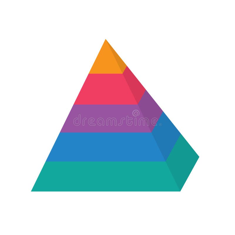 Colorful Level Pyramid Chart Icon Stock Vector - Illustration of ...