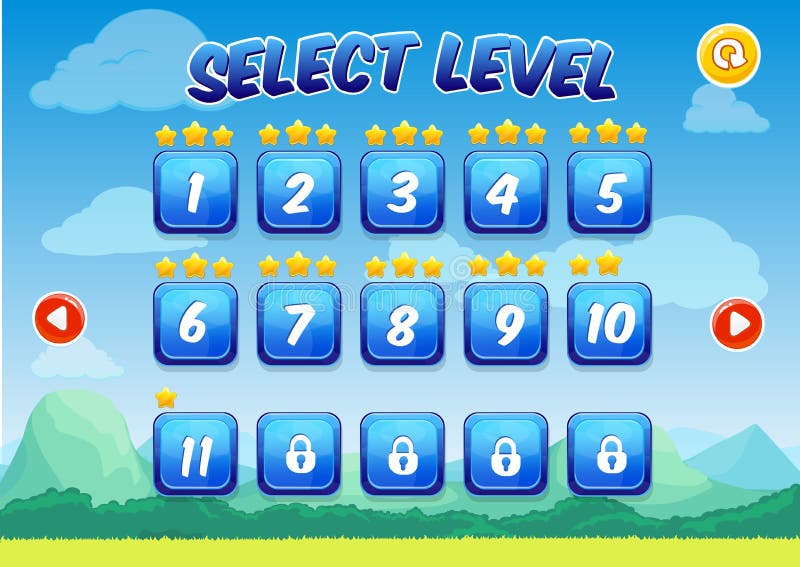 Colorful Level Selection Screen Stock Vector - Illustration of colorful ...