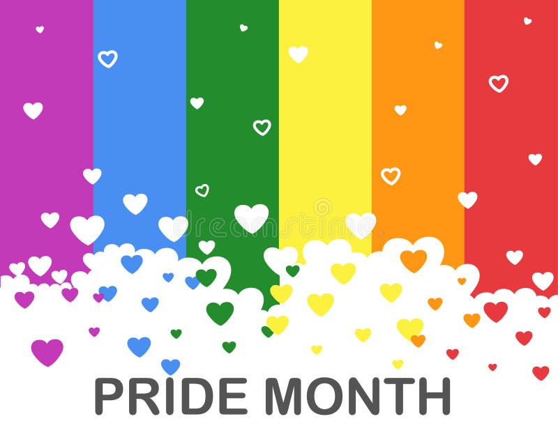 Colorful LGBT Pride Month with Hearts on Rainbow Colorful Background ... Colorful LGBT Pride Month with Hearts on Rainbow Colorful Background ...