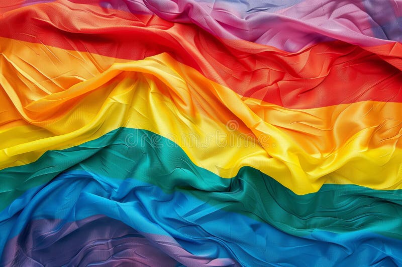 A Colorful LGBTQ Flag Symbolizes Pride and Diversity Stock Illustration ...