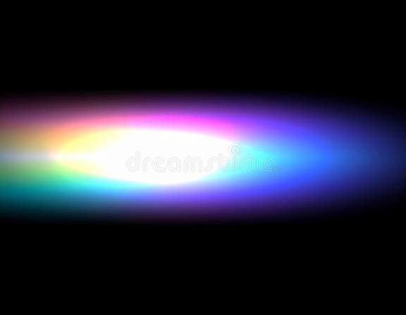 Colorful Light Beam on Black Background Stock Illustration ...