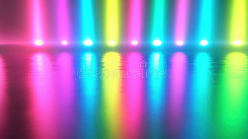 Colorful Light Beams Reflecting on a Surface, Creating a Vibrant and ...