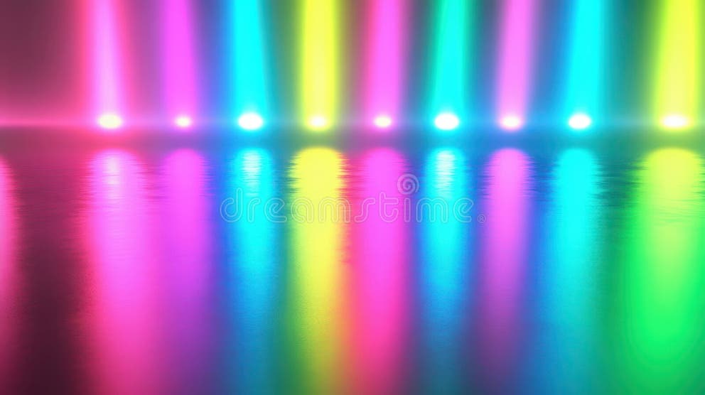 Colorful Light Beams Reflecting on a Surface, Creating a Vibrant and ...