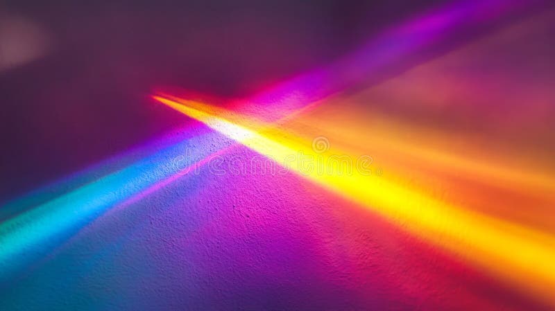 Colorful Light Beams on a Textured Purple Wall Stock Illustration ...