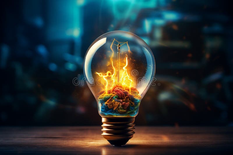 Colorful Light Bulb Illustration. Creative Ideas Unleashed: Exploring ...