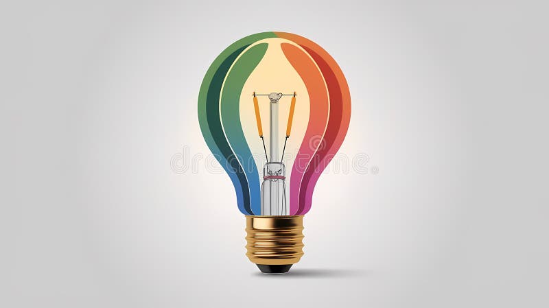Colorful Light Bulb Illustration Symbolizing Creativity and Innovation ...