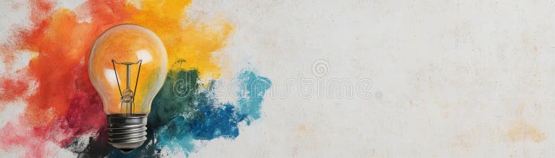 Colorful Light Bulb with Paint Splatter, a Creative Idea in Lighting ...