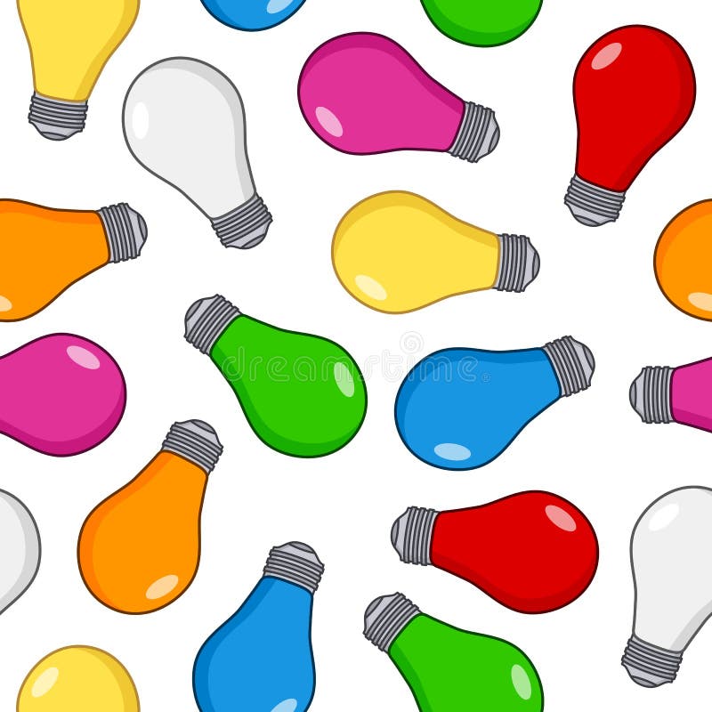 Light Bulbs Seamless Texture Stock Illustrations – 724 Light Bulbs ...