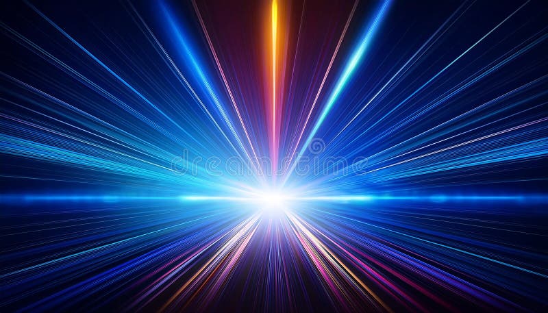 Colorful Light Burst, Laser Pointer, Modern Abstract Background, Fast ...
