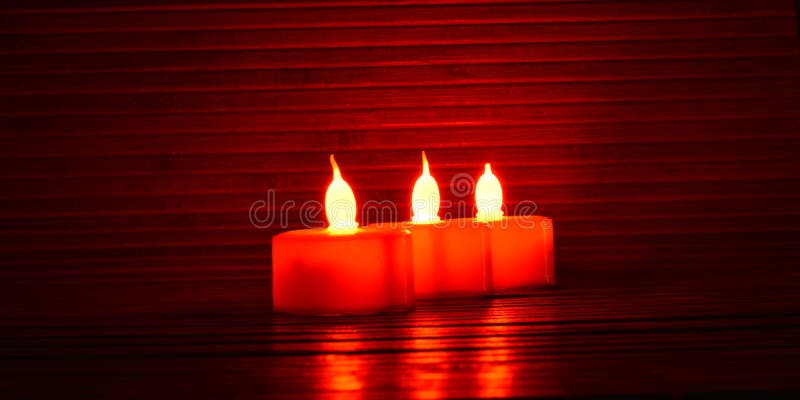 Colorful Light Coming Out of LED Lights in Pitch Dark Night Stock Photo ...