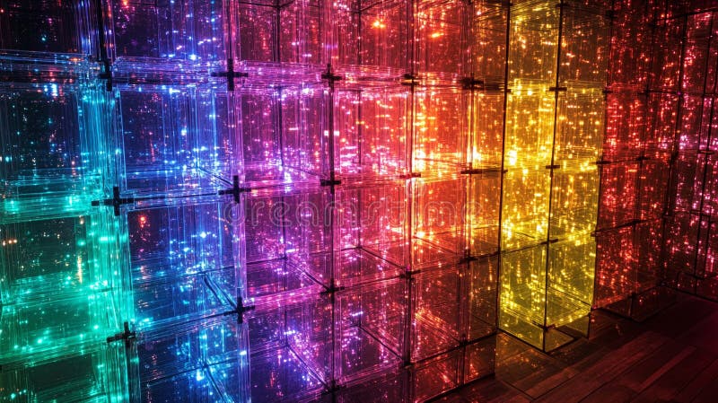Colorful Light Display in Reflective Boxes Creates a Mesmerizing ...