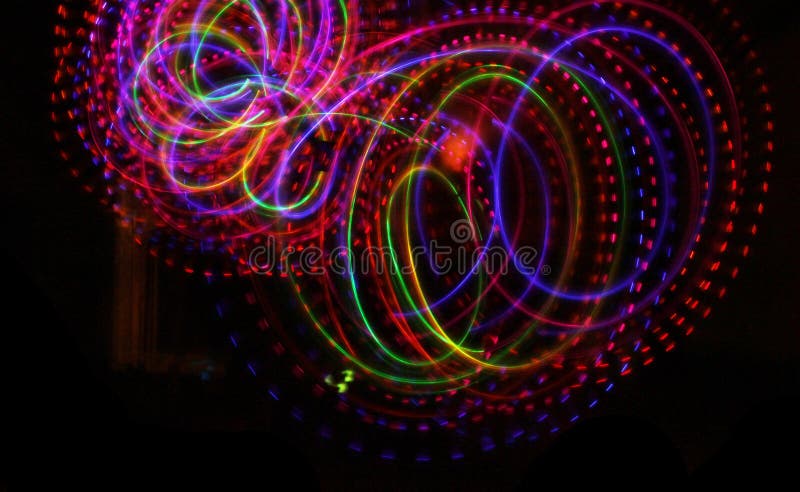 Colorful Light Luminous Texture on Black Stock Illustration ...