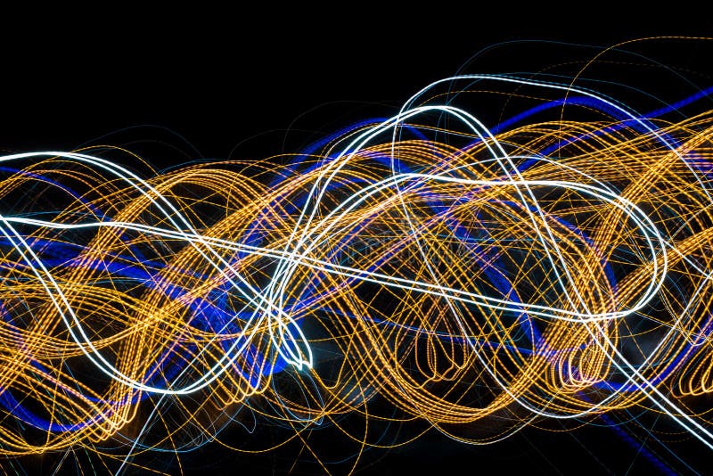 Colorful Light Painting with Circular Shapes and Abstract Black ...