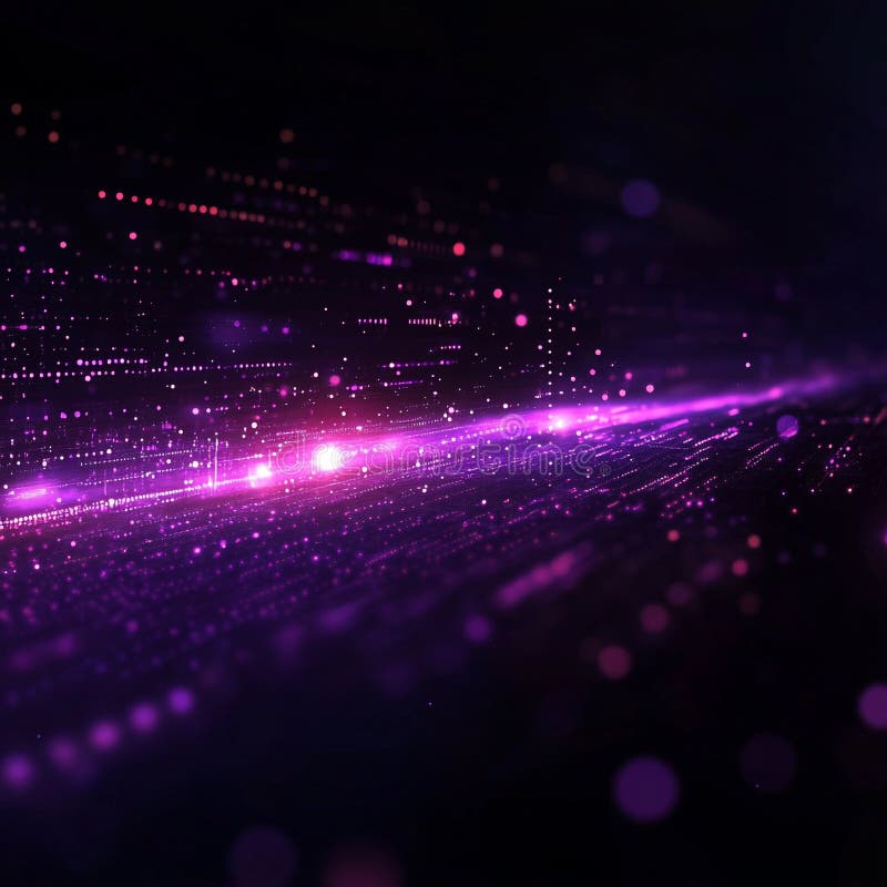 Colorful Light Particles Moving in a Dynamic Pattern through Dark Space ...