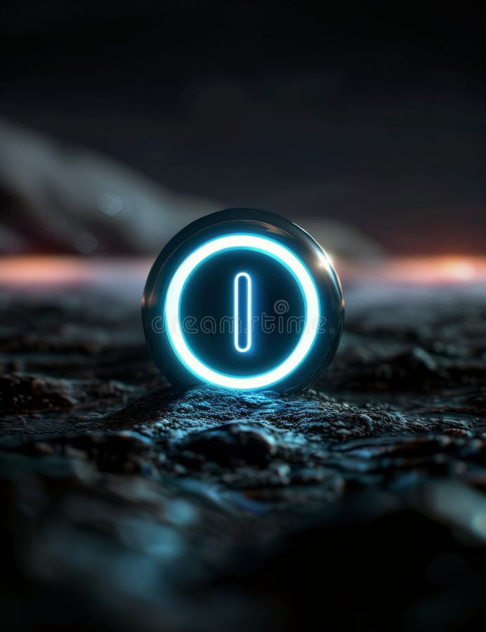 Colorful Light Pattern on Touchscreen Button at Close Range Stock Image ...