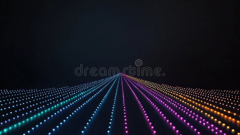 Colorful Light Patterns on a Dark Background Creating a Vibrant Visual ...