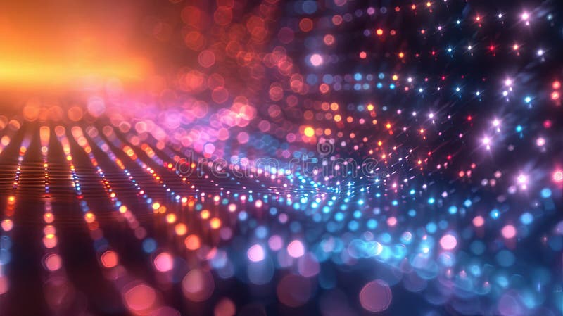 Vibrant Data Visualization Featuring Light Points Against a Pastel ...