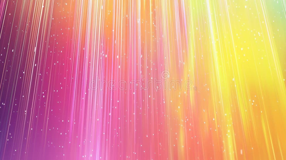 Colorful Light Rays Background Features Sparkling Particles Falling ...