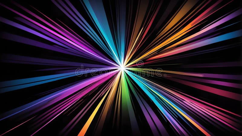 Colorful Light Rays Burst Abstract Background Stock Illustration ...