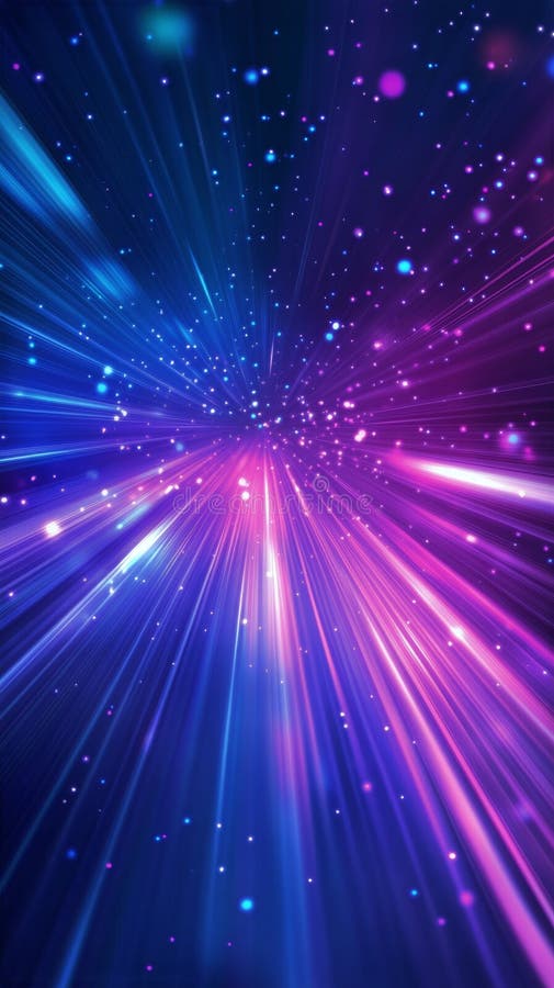 Colorful Light Rays Converge in a Vibrant Display Stock Image - Image ...