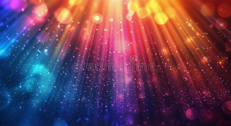 Colorful Light Rays on a Dark Background Stock Image - Image of ...