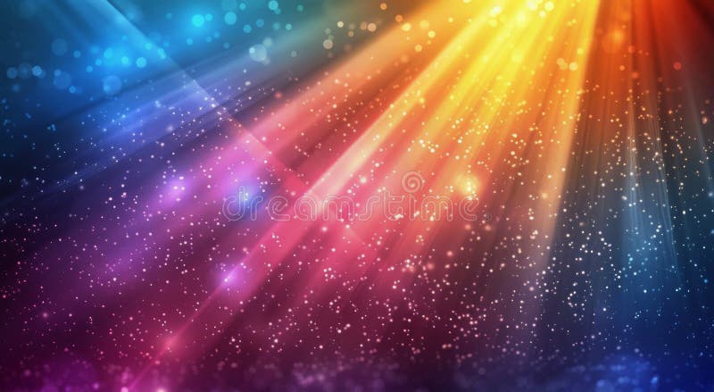 Colorful Light Rays on a Dark Background Stock Photo - Image of glow ...