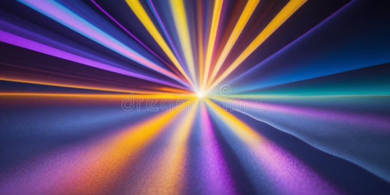 Colorful Light Rays on Dark Surface Creating a Vibrant Background Stock ...