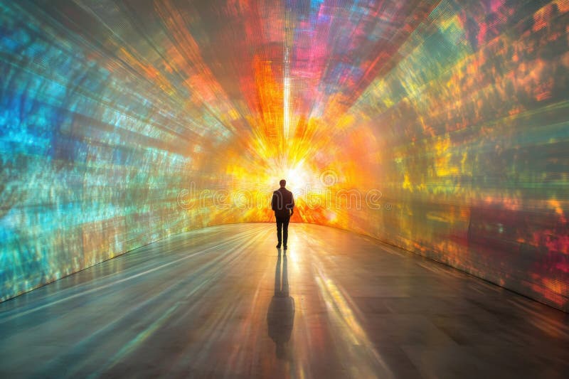 Colorful Light Rays Emanating from Center on White Background Stock ...