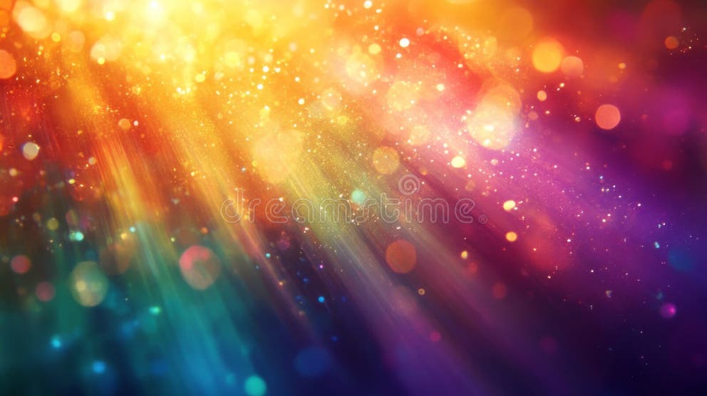 Colorful Light Rays and Glitter Background Stock Illustration ...