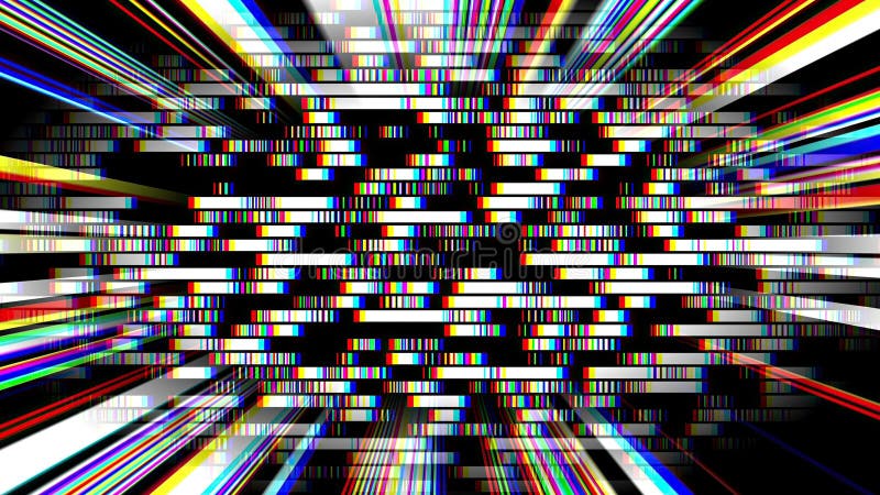 Colorful Light Rays and Pixels Stock Illustration - Illustration of ...
