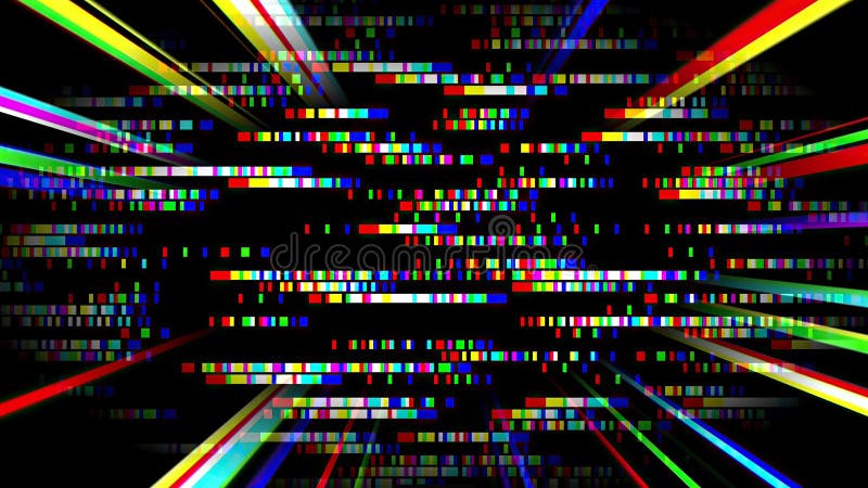 Colorful Light Rays and Pixels Stock Illustration - Illustration of ...