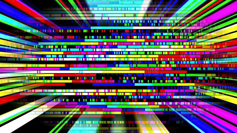 Colorful Light Rays and Pixels Stock Illustration - Illustration of ...