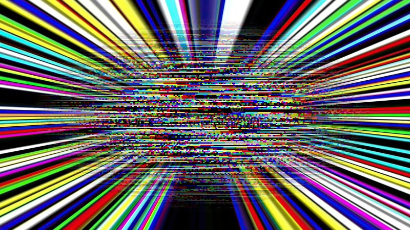 Colorful Light Rays and Pixels Stock Illustration - Illustration of ...