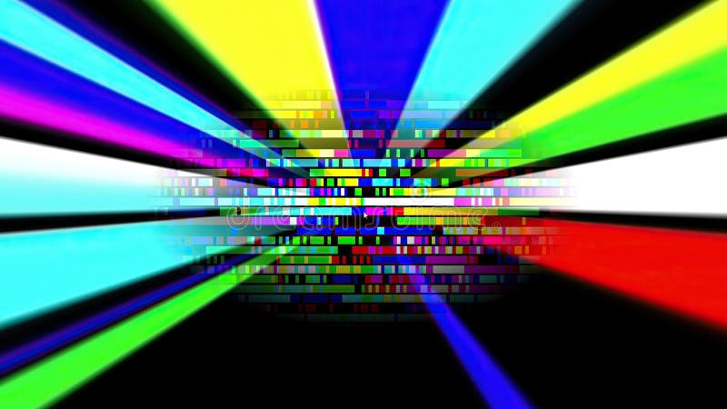 Colorful Light Rays and Pixels Stock Illustration - Illustration of ...