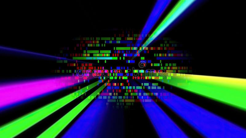 Colorful Light Rays and Pixels Stock Illustration - Illustration of ...