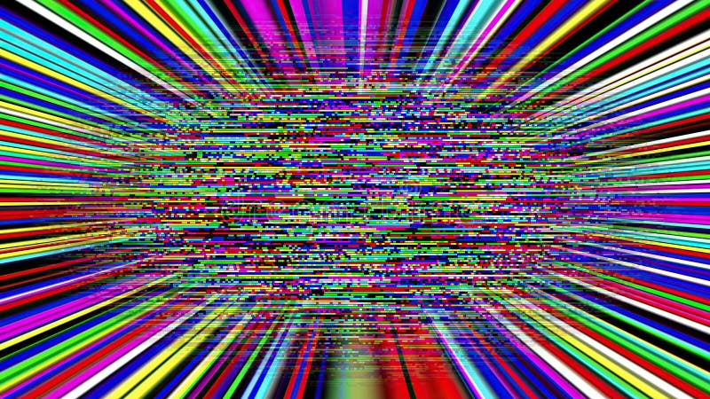 Colorful Light Rays and Pixels Stock Illustration - Illustration of ...