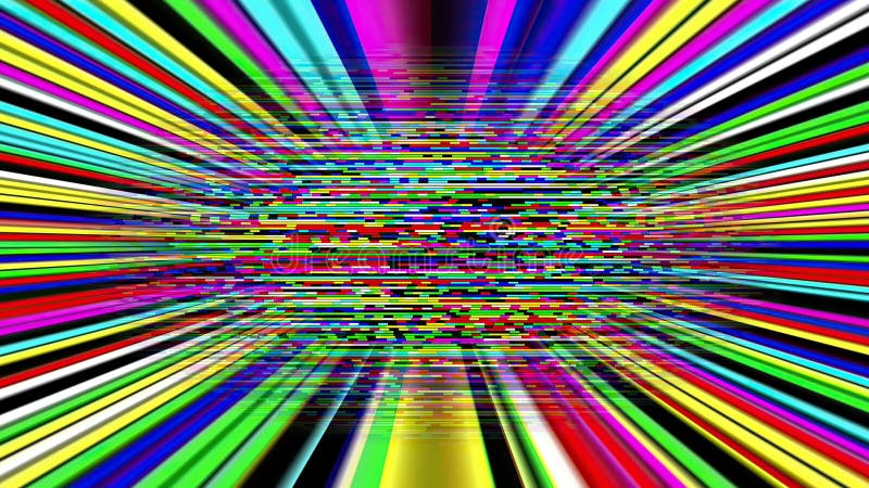 Colorful Light Rays and Pixels Stock Illustration - Illustration of ...