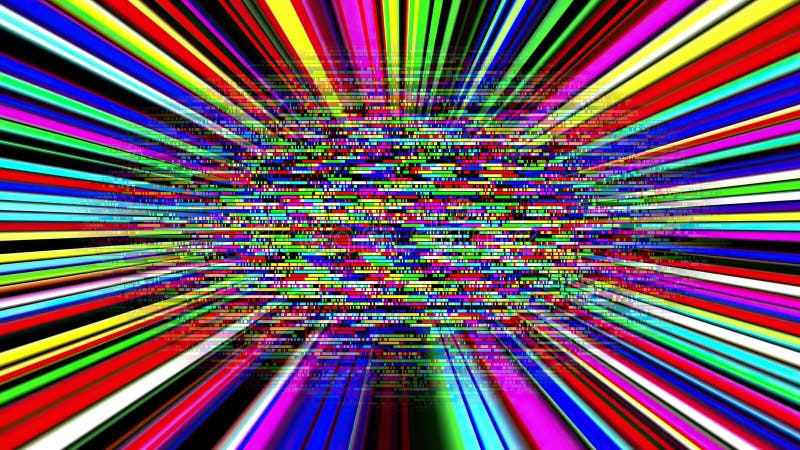 Colorful Light Rays and Pixels Stock Illustration - Illustration of ...