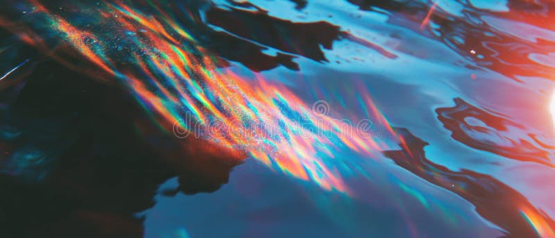 Iridescent Light Rays Creating a Vibrant Overlay Texture on a ...