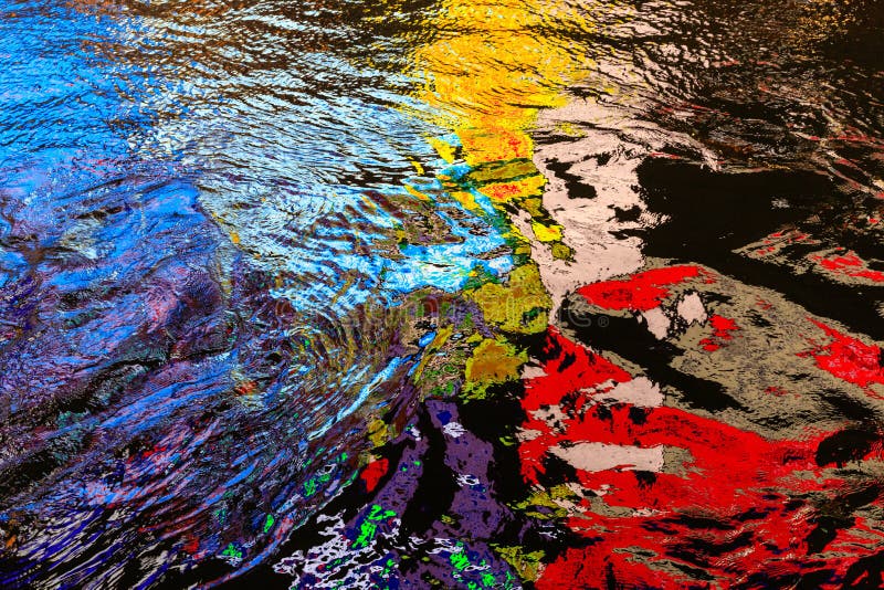 Colorful Light Reflection on Water Stock Photo - Image of colorful ...