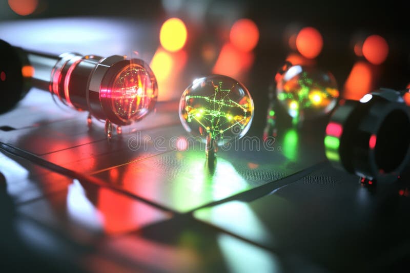 Colorful Light Reflections Creating an Abstract Visual Effect in a ...