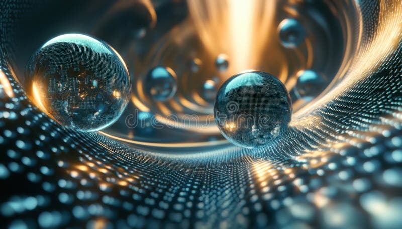 Abstract Representation of Light Reflections and Bubbles in a Digital ...