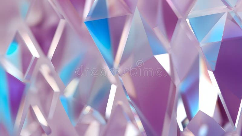 Colorful Light Refracting through Translucent Crystals in an Abstract ...