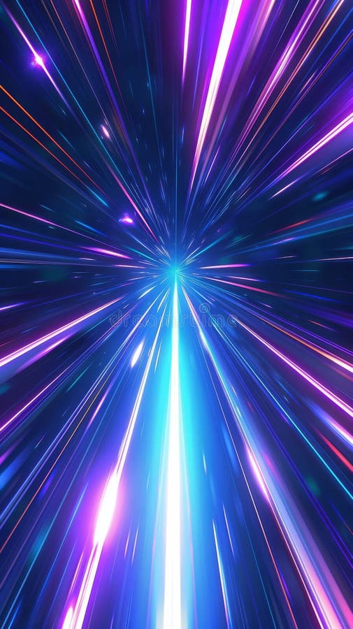 Colorful Light Speed in Space, Cosmic Rays Concept Stock Image - Image ...