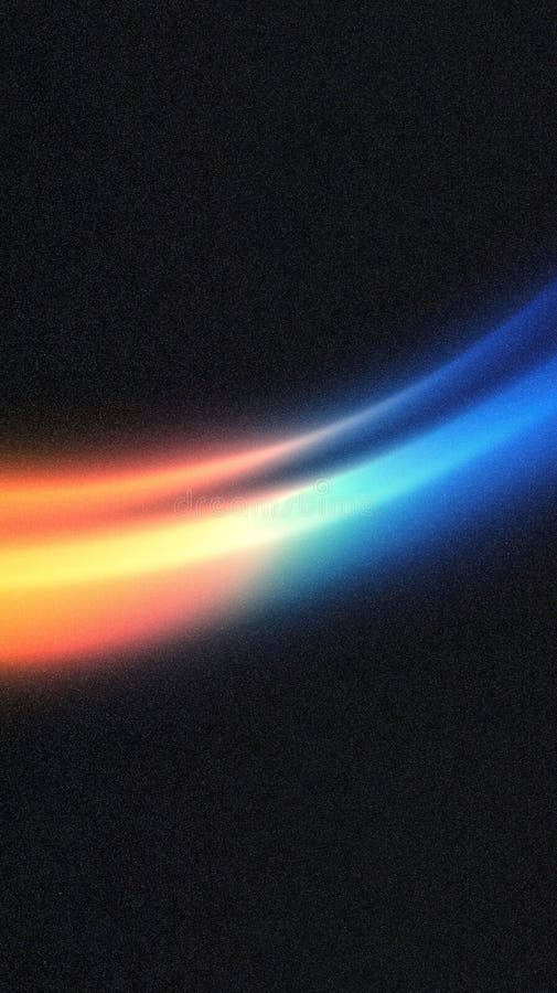 Colorful Light Streak Black Background Radiant Gradient Effect Stock ...