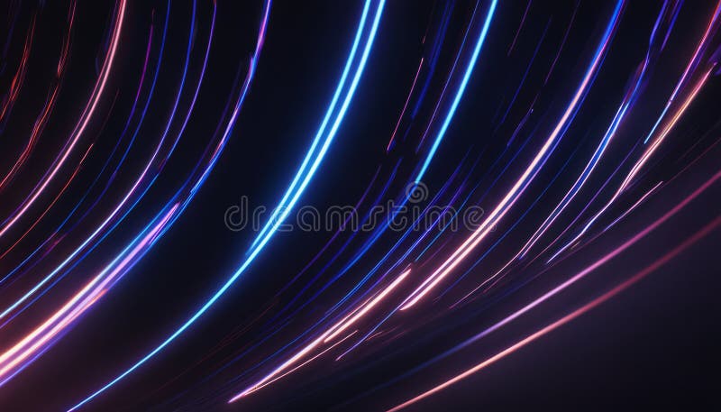 A Colorful Light Streak in the Sky Stock Illustration - Illustration of ...