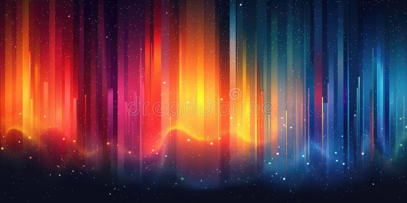 Colorful Light Streaks with a Glowing Center in Space AIG51A Stock ...