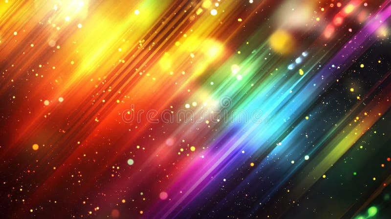 Colorful Light Streaks with Sparkling Effects in a Digital Abstract ...