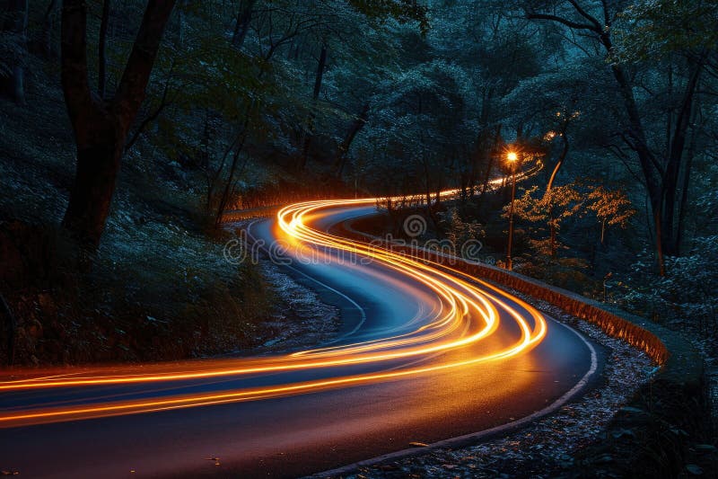 Colorful Light Trails Car with Motion Effect. Illustration of High ...